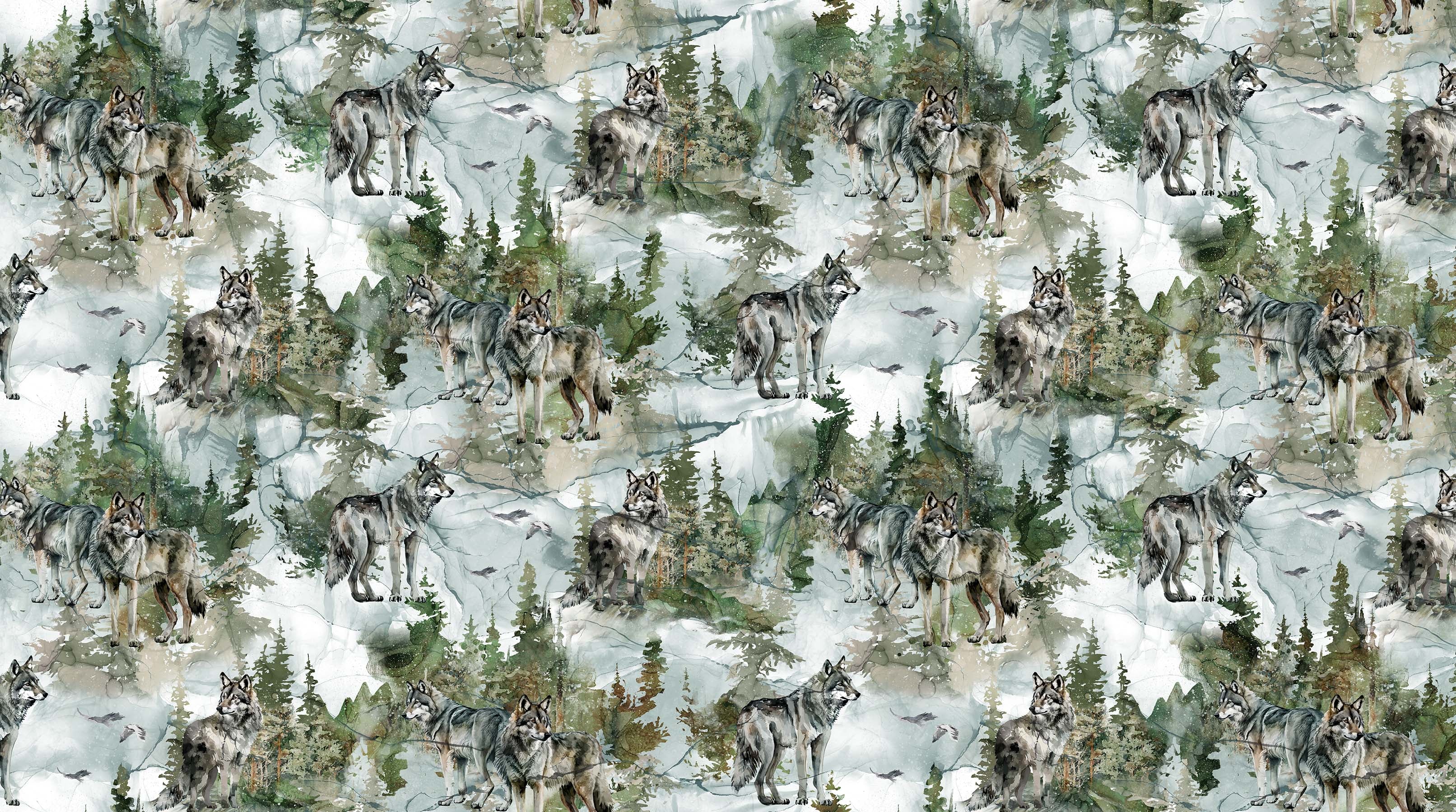 Lone Wolf DP27183-64 Wolf Scenic – Mama Bears Quilt Shoppe
